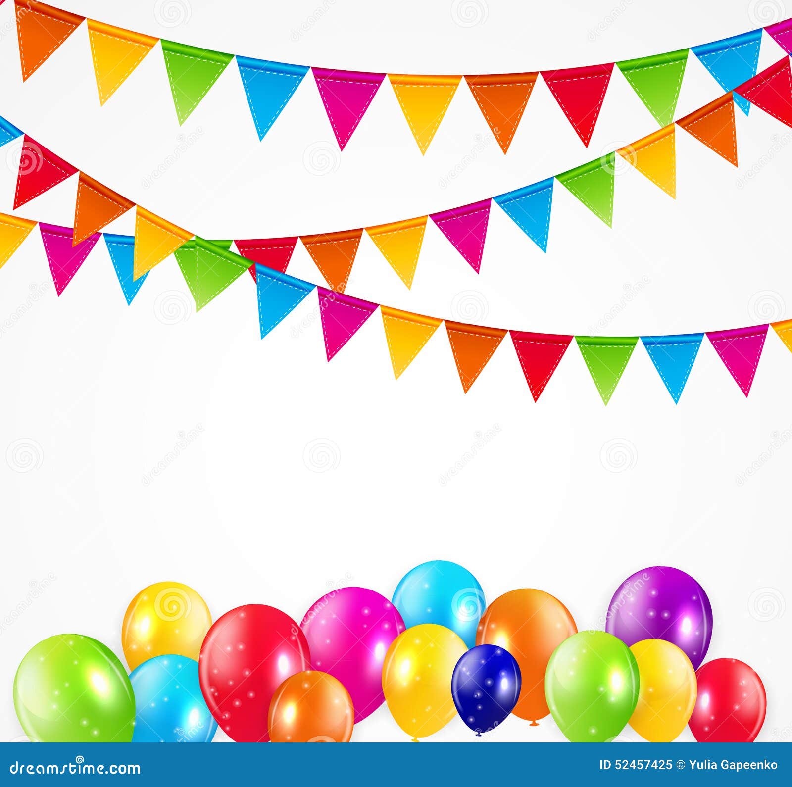 Colored Balloons Background, Vector Illustration Stock Vector ...