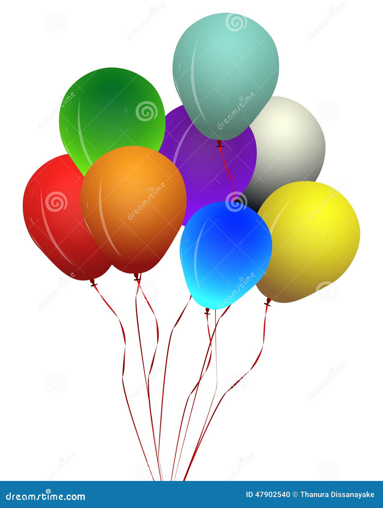 Colored balloons stock illustration. Illustration of celebration - 47902540