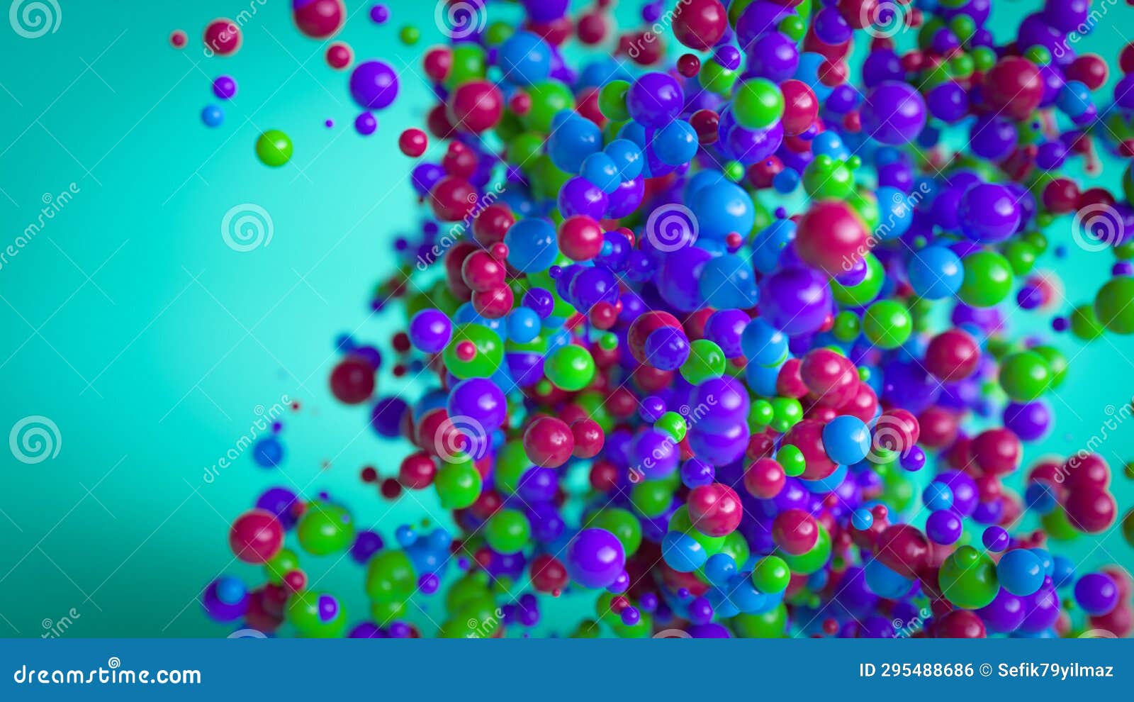 Colored Balls Background Theme Render Stock Illustration - Illustration ...