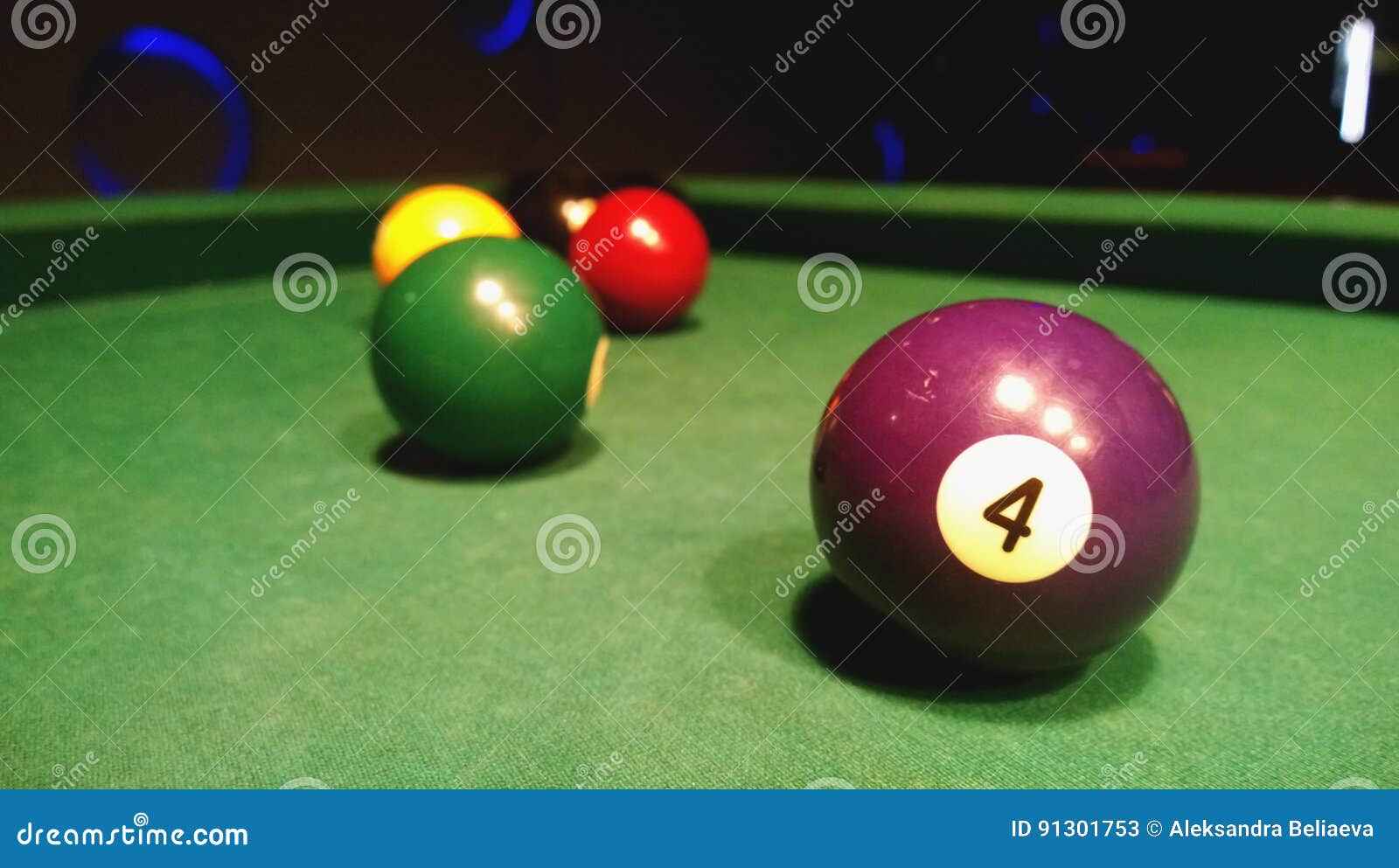 Colored Balls for the Game on the Pool Billiards. the Focus in the ...