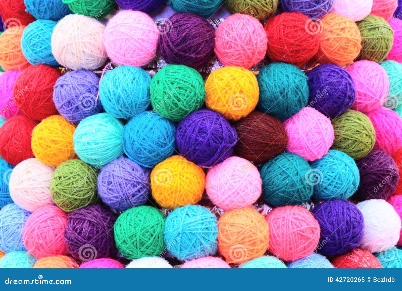 Colored Balls of Yarn Thread Stock Image - Image of needlework, concept ...
