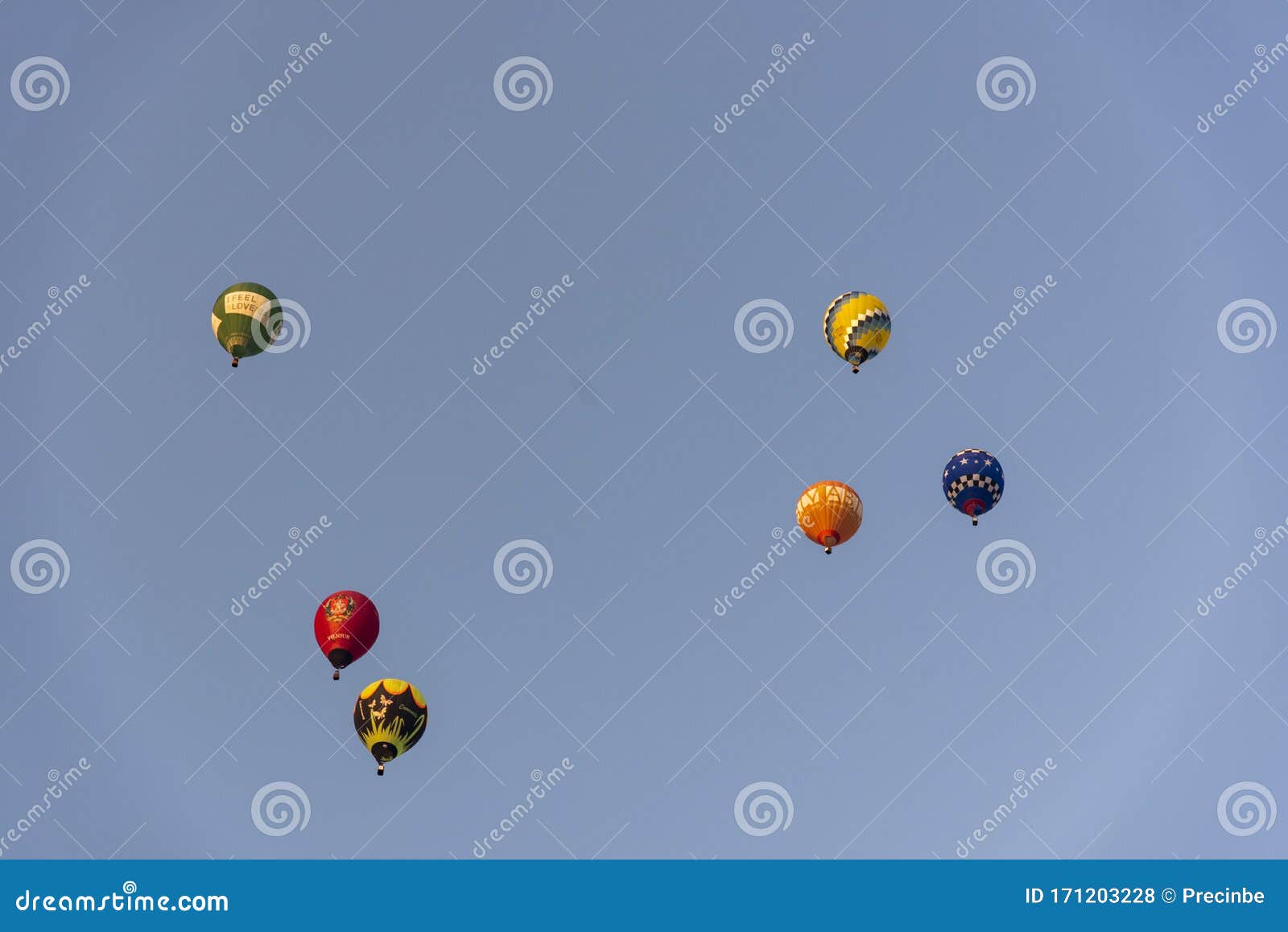 Colored Baloons Fly Away stock photo. Image of celebrations - 171203228