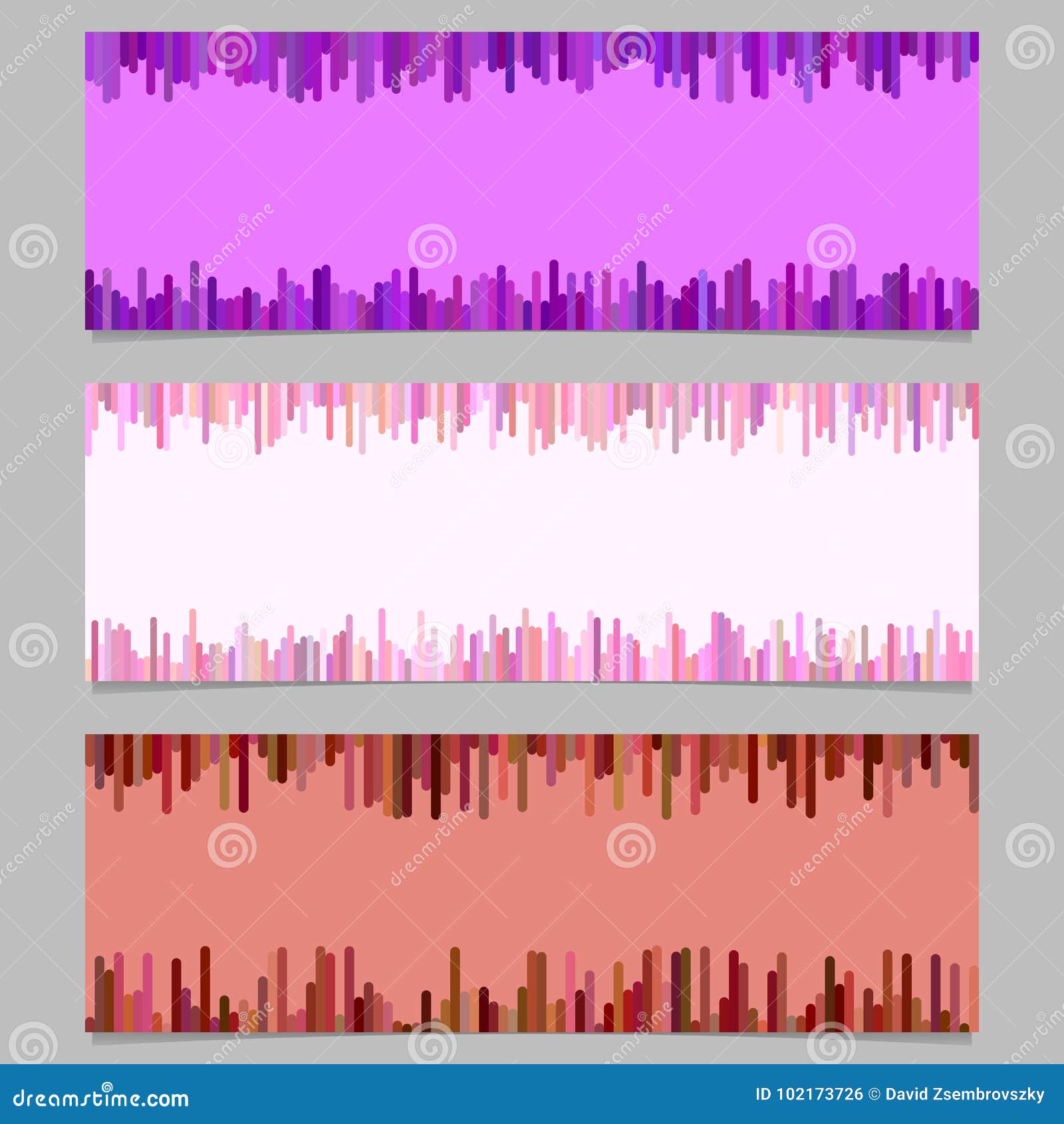 Colored Banner Template Design Set Stock Vector - Illustration of ...