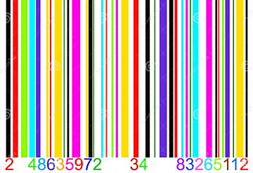 Colored bar code stock illustration. Illustration of computer - 2512354