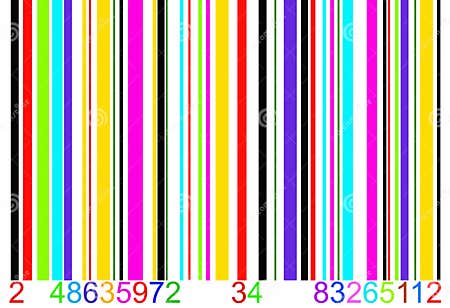 Colored bar code stock illustration. Illustration of computer - 2512354
