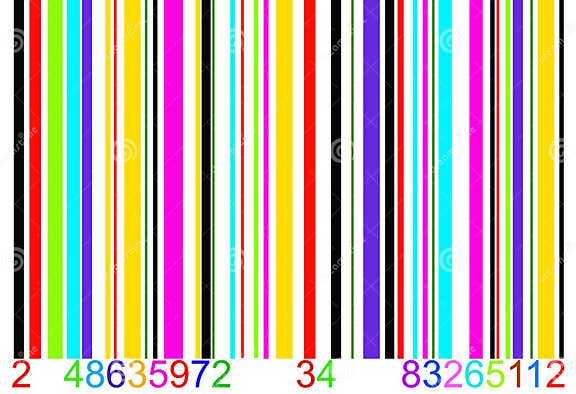 Colored bar code stock illustration. Illustration of computer - 2512354