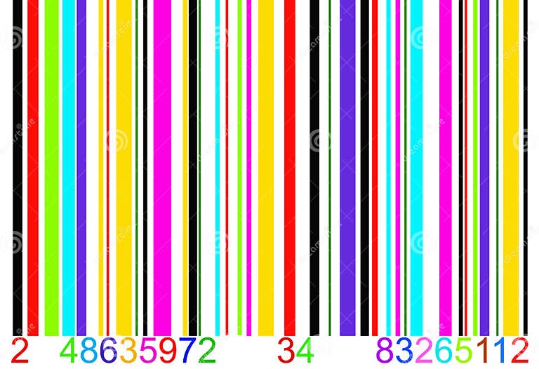 Colored bar code stock illustration. Illustration of computer - 2512354