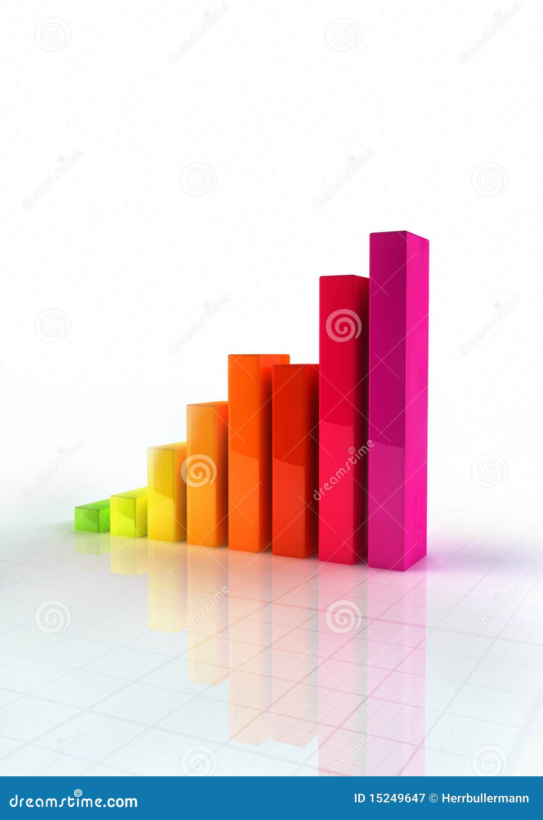 Colored bar graph stock illustration. Illustration of growth - 15249647
