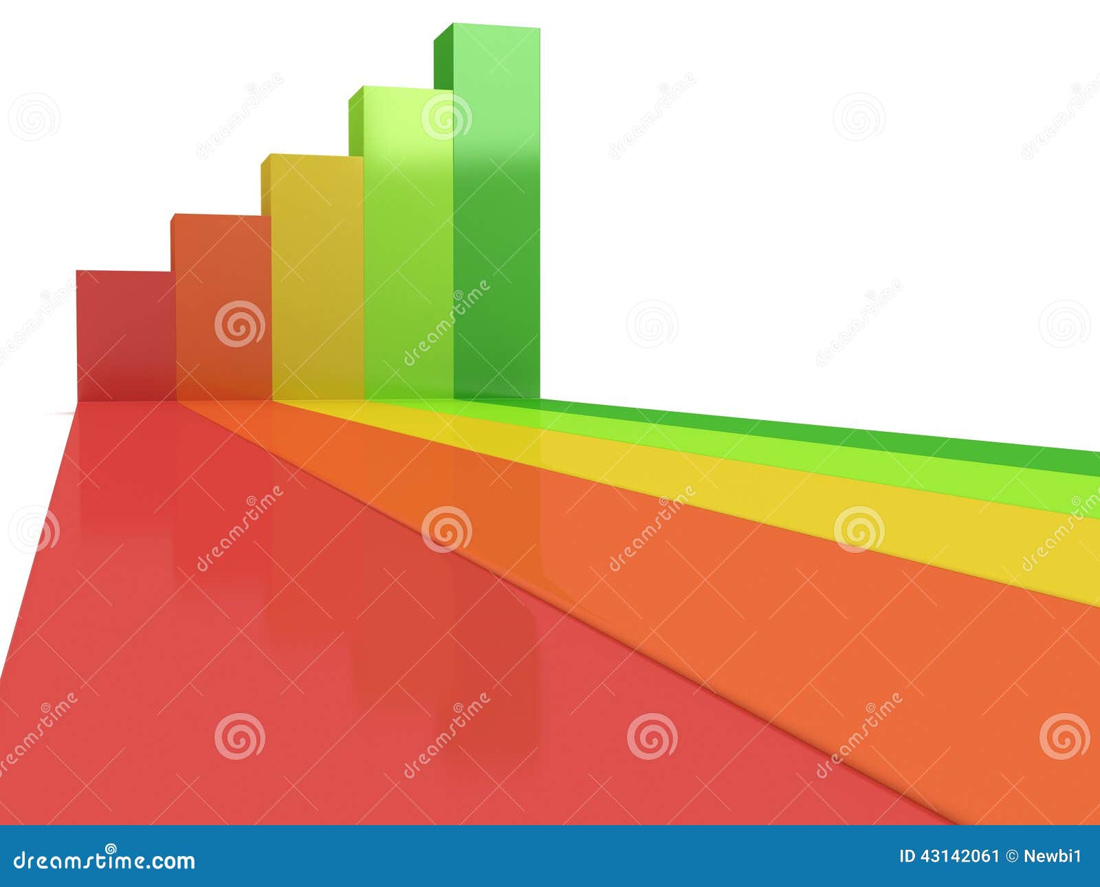 Colored bar graph stock illustration. Illustration of marketing - 43142061