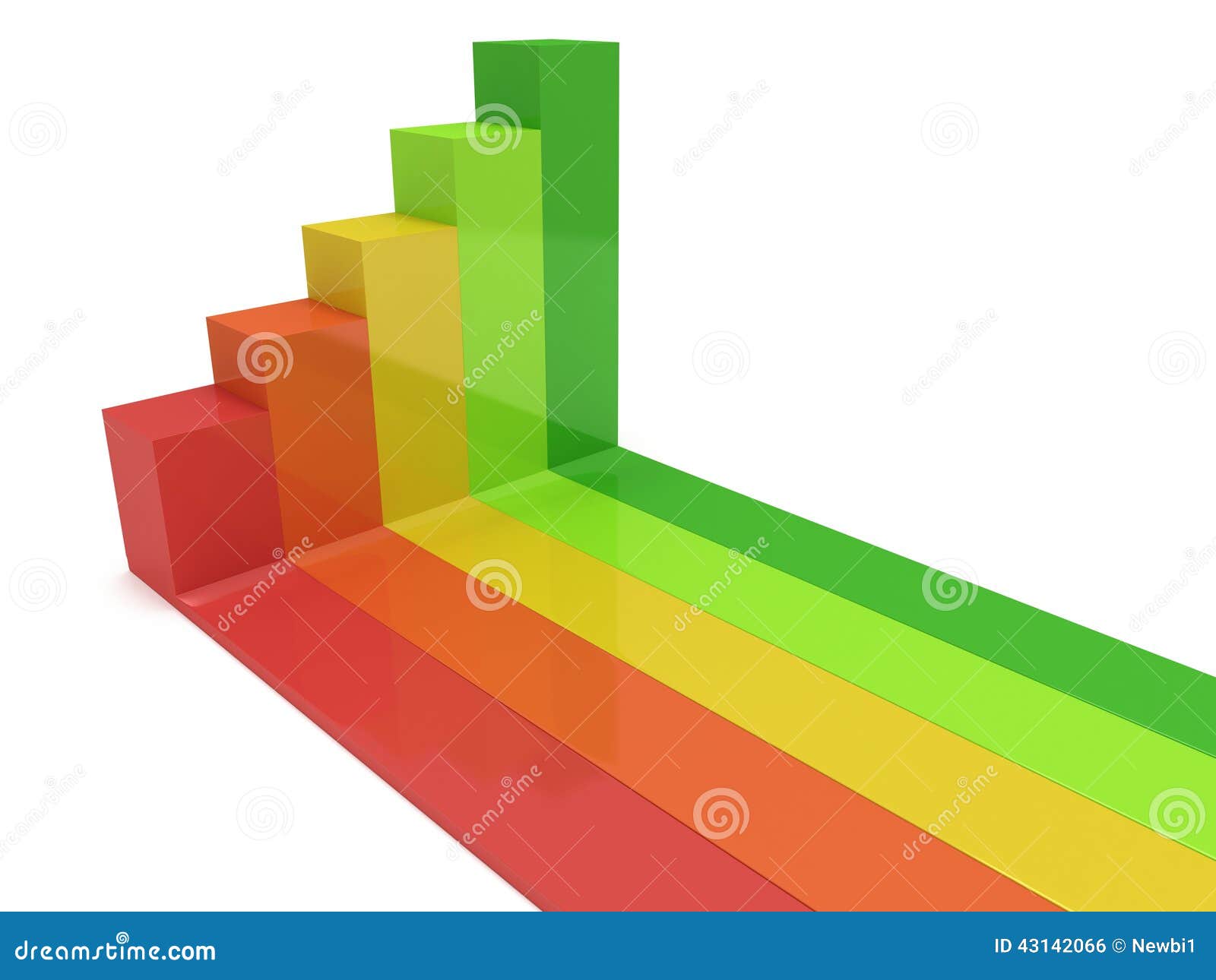Colored bar graph stock illustration. Illustration of money - 43142066
