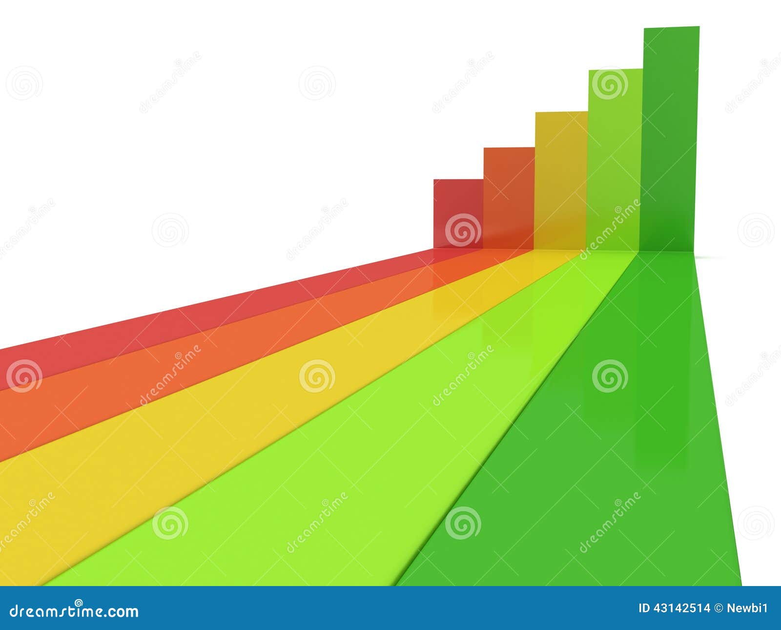 Colored bar graph stock illustration. Illustration of measure - 43142514