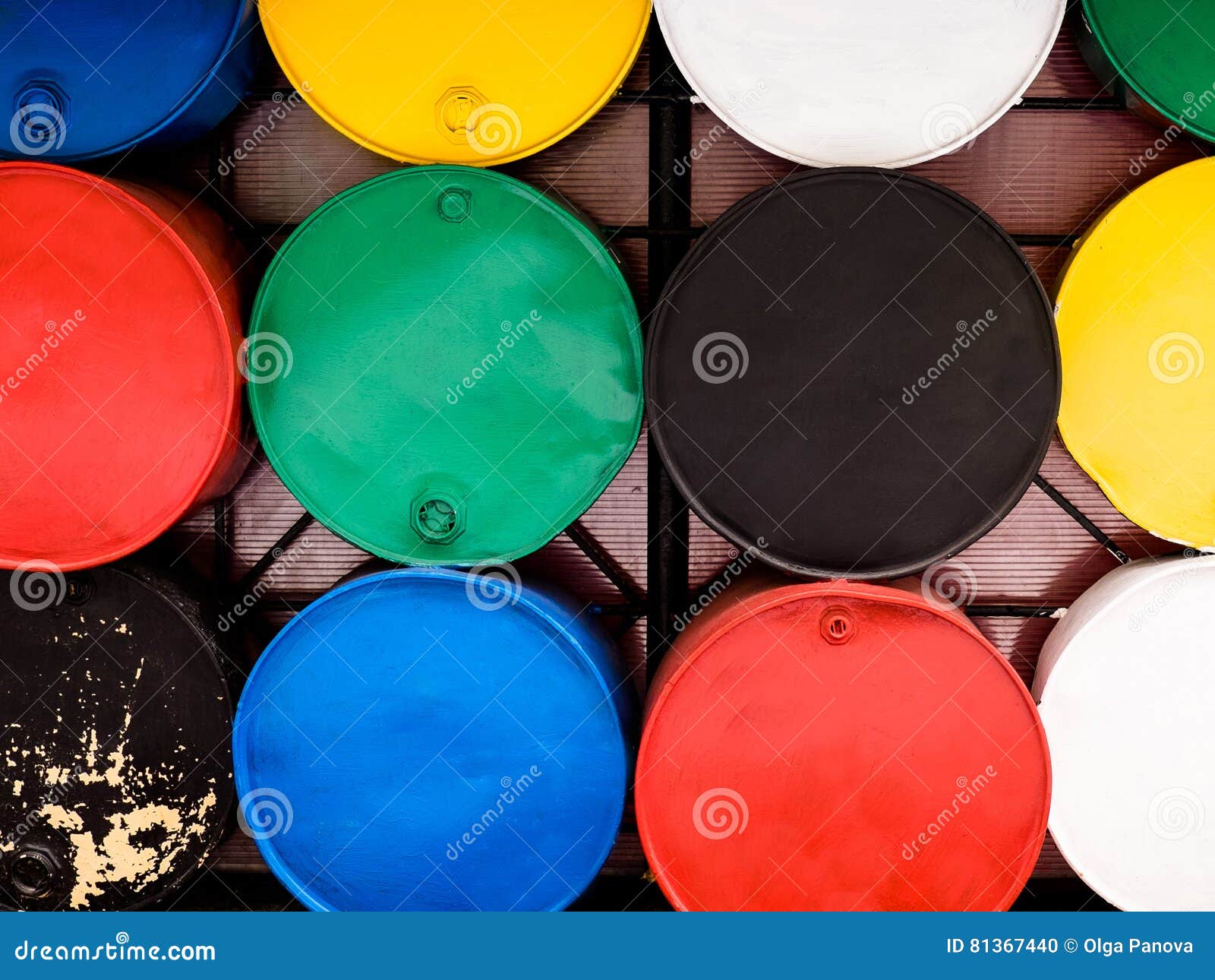 Colored barrels stock photo. Image of mixed, holiday - 81367440