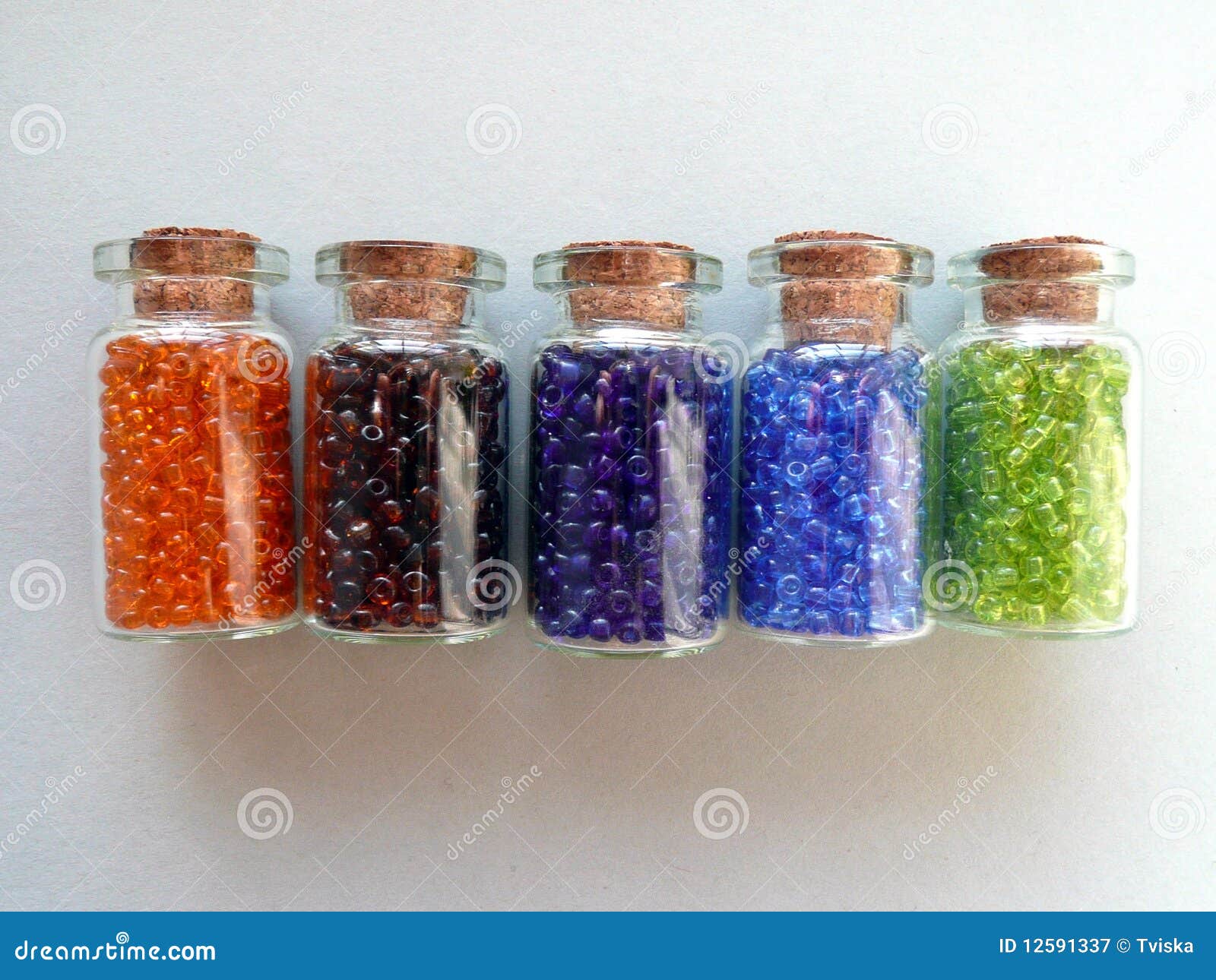Colored beads stock image. Image of crafts, isolated - 12591337