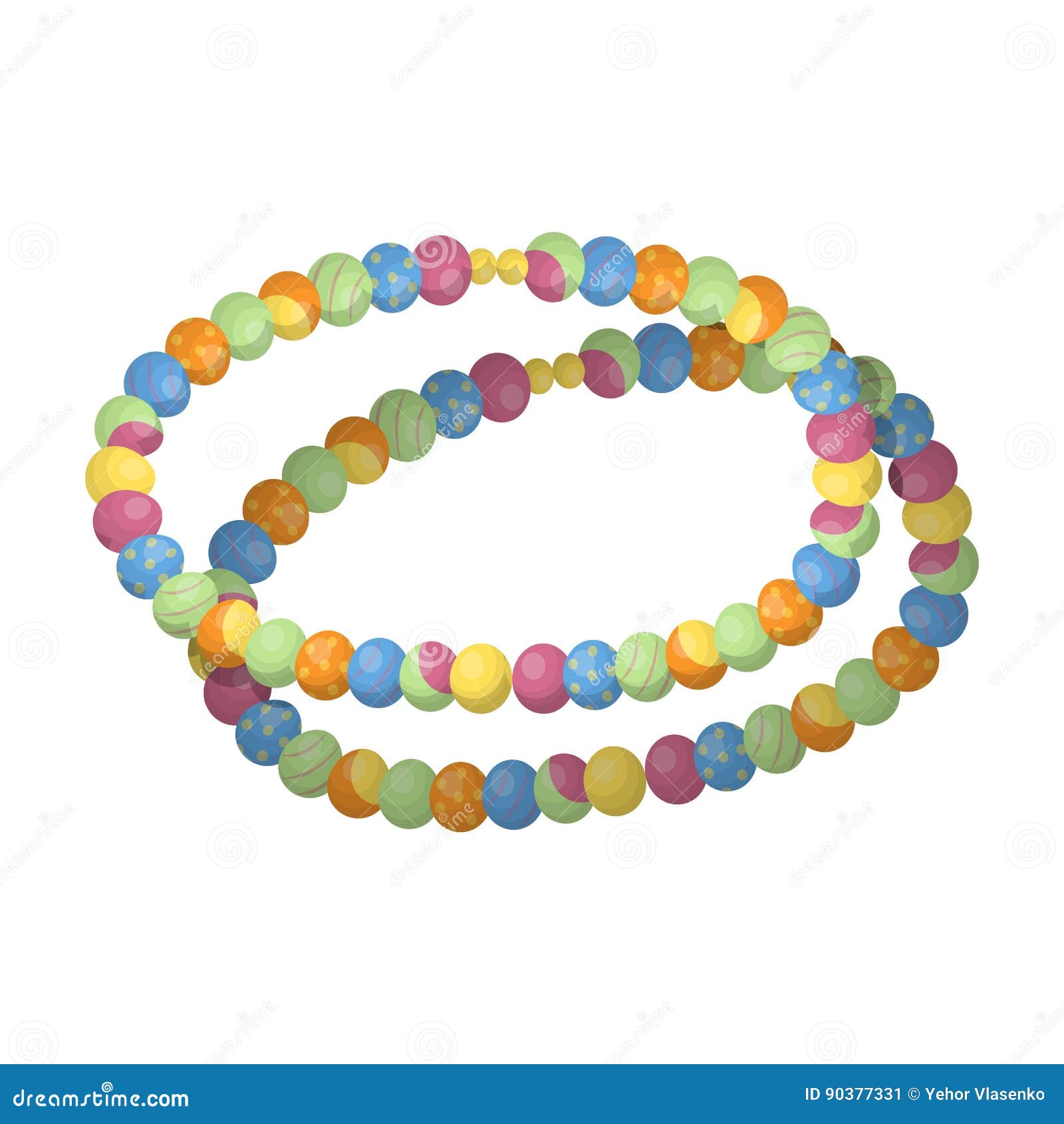 Colored Beads.Hippy Single Icon in Cartoon Style Vector Symbol Stock ...