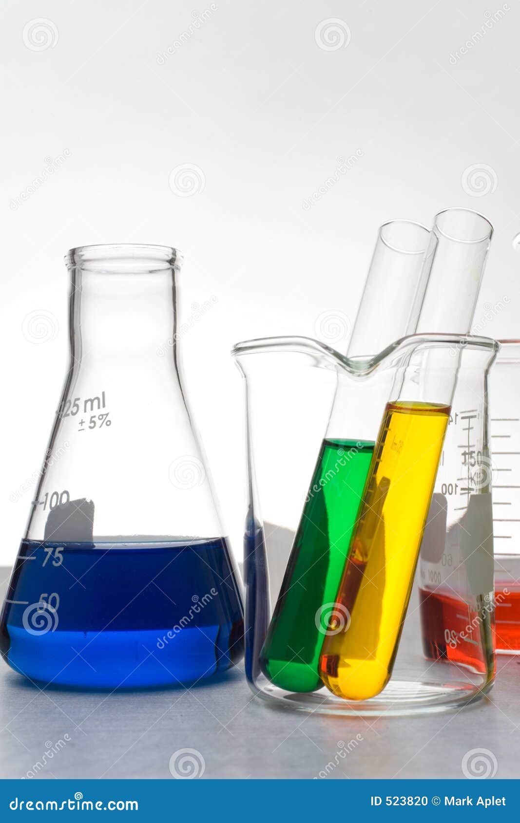 Colored Beakers stock photo. Image of glass, colored, beakers - 523820