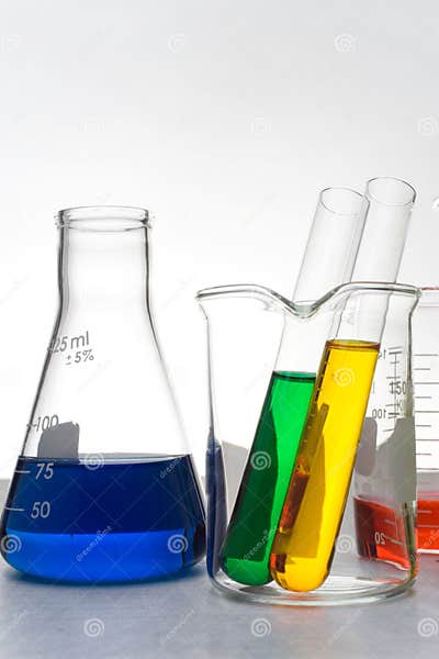 Colored Beakers stock photo. Image of glass, colored, beakers - 523820