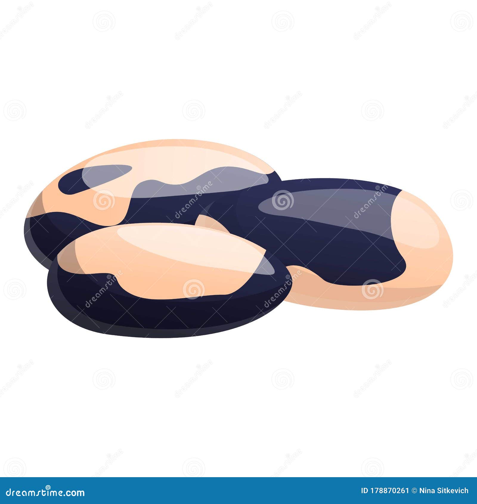 Colored Beans Icon, Cartoon Style Stock Vector - Illustration of hand ...