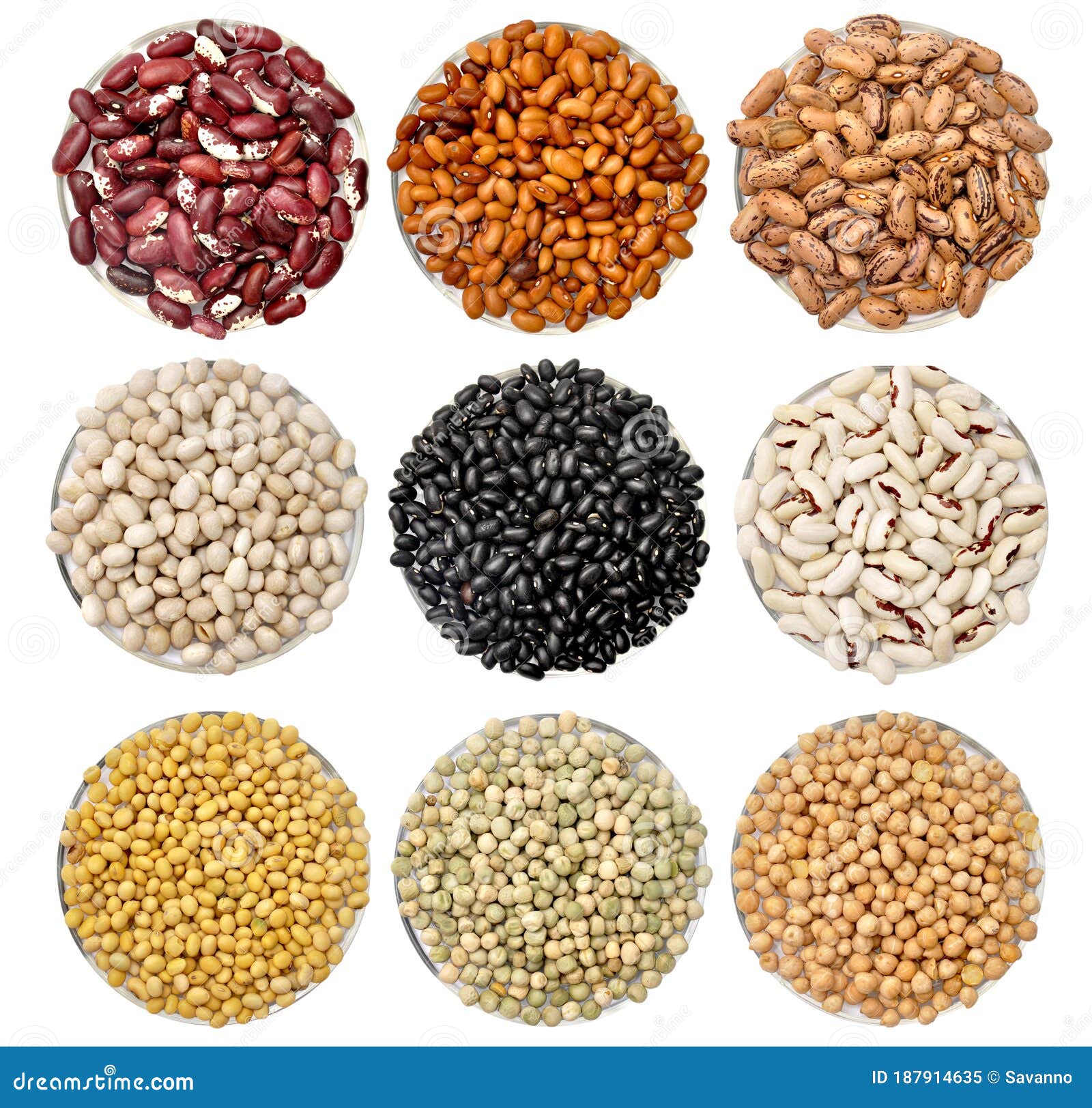 Colored Beans. Variations and Mix Food Stock Image - Image of black ...