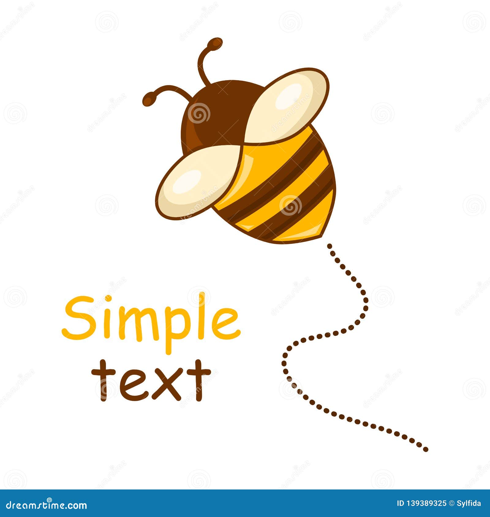 Bee, Place for Your Text. Vector Illustration Stock Illustration ...