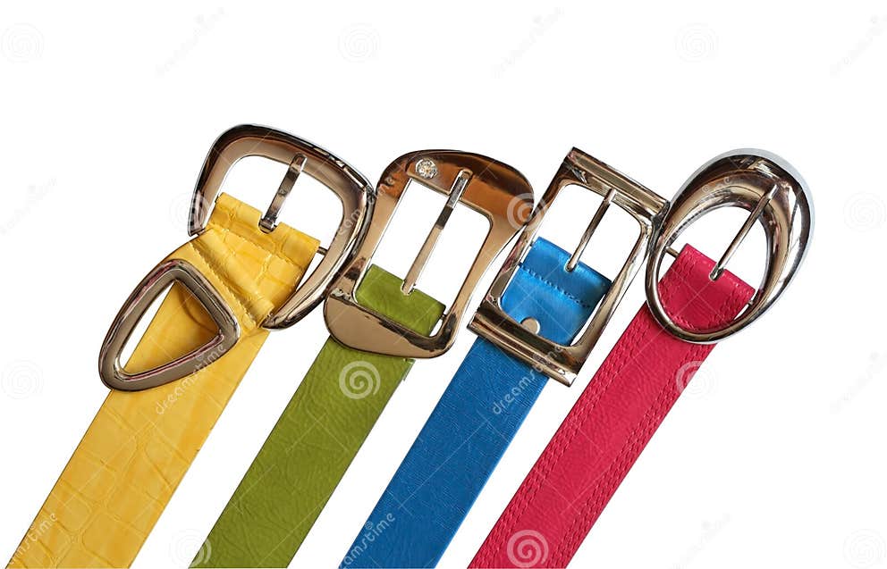 Colored Belts Set stock image. Image of leather, choice - 19535239
