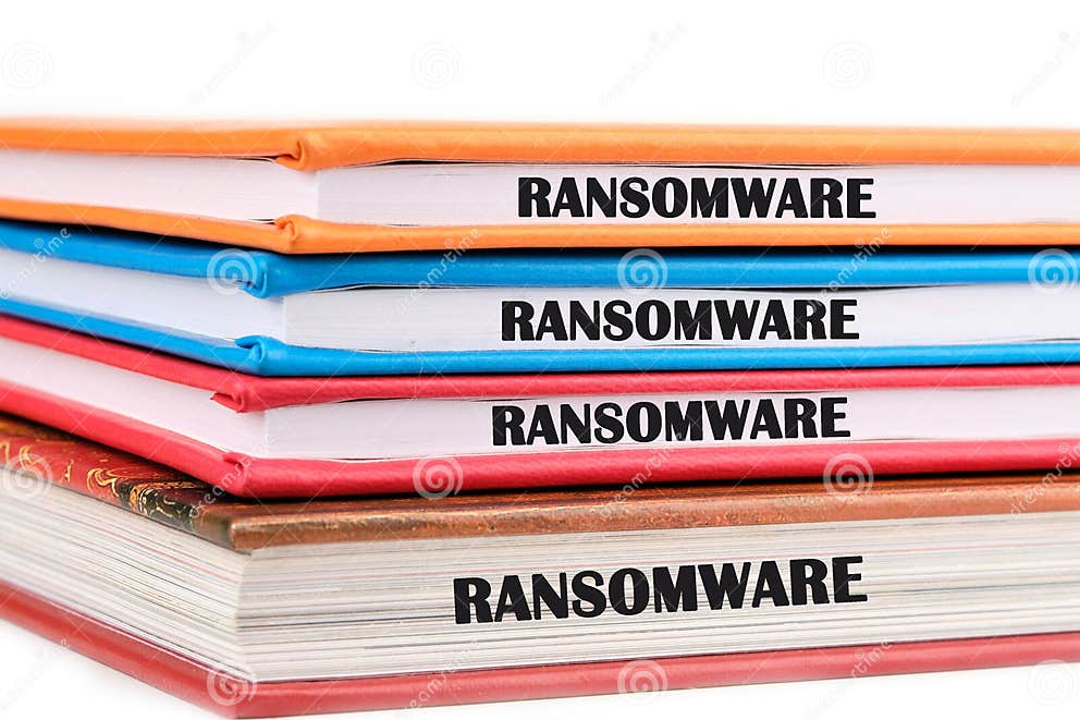 Colored Binders Labeled with Ransomware Provide a Visual Representation ...