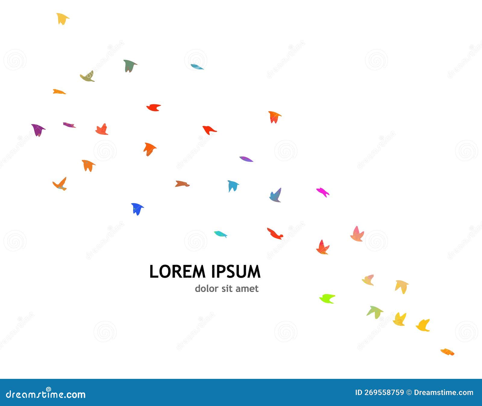 Abstract Colored Flying Birds. Mixed Media. Vector Illustration Stock ...
