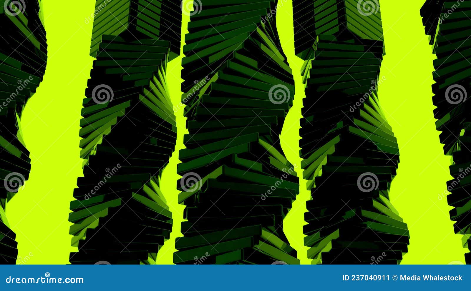 Colored Black Rotating Pillars Creating Visual Spiral Effect. Design ...