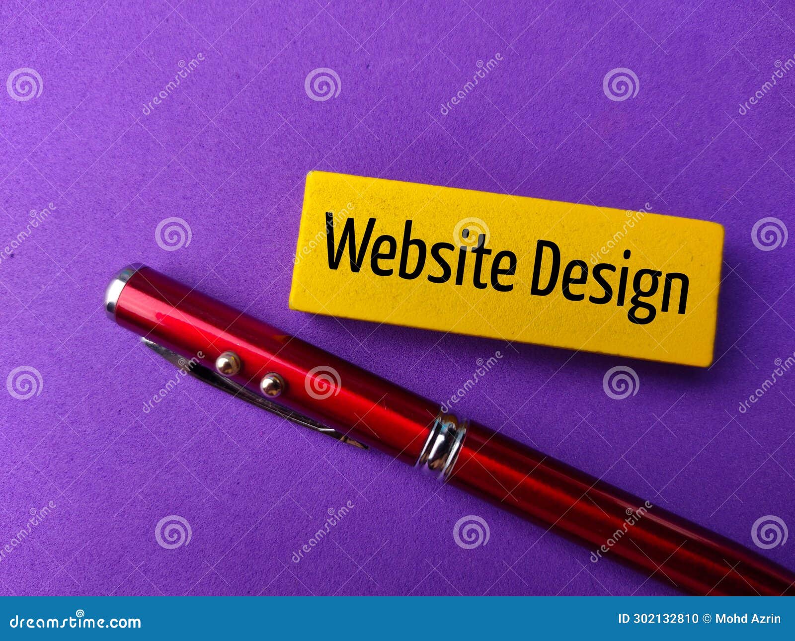 Colored Block with the Word Website Design Stock Photo - Image of ...