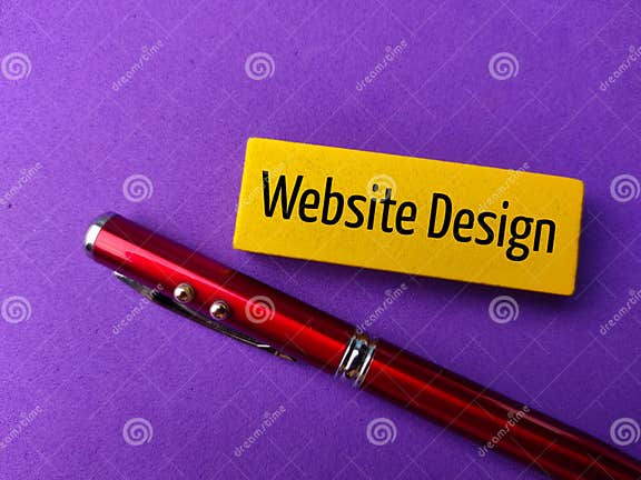 Colored Block with the Word Website Design Stock Photo - Image of ...