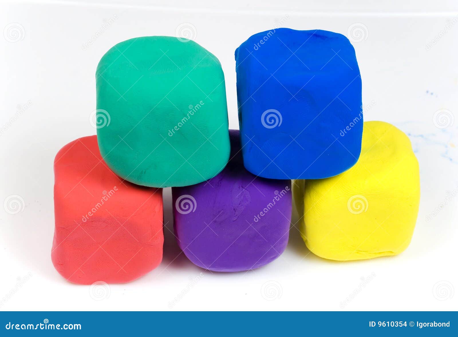 Colored blocks of clay stock photo. Image of yellow, coloured - 9610354
