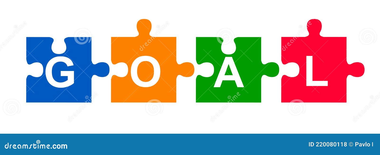 Colored Blocks Puzzles with the Word Goals, Achievement of a Plan ...