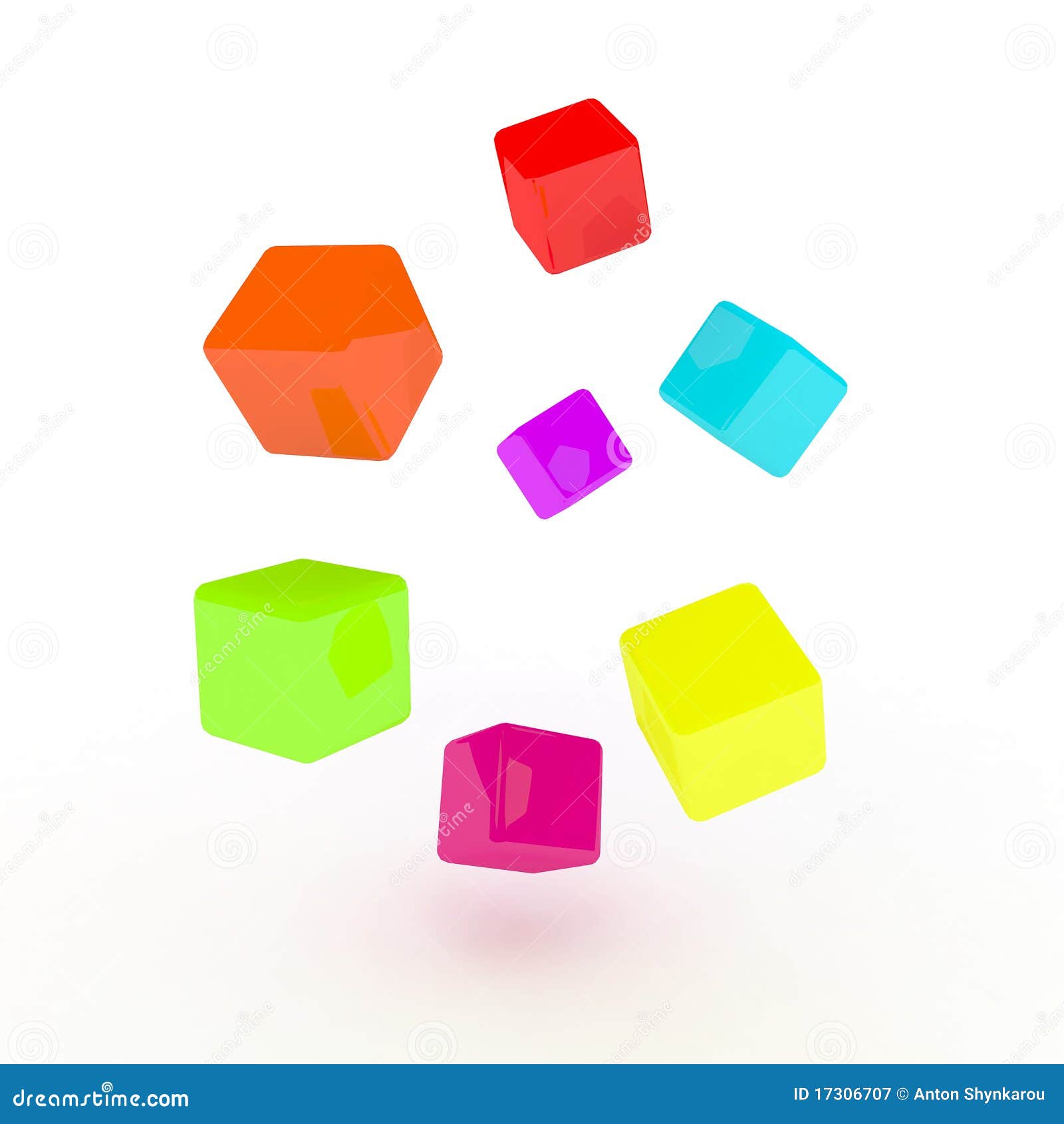 Colored blocks on a white stock illustration. Illustration of children ...