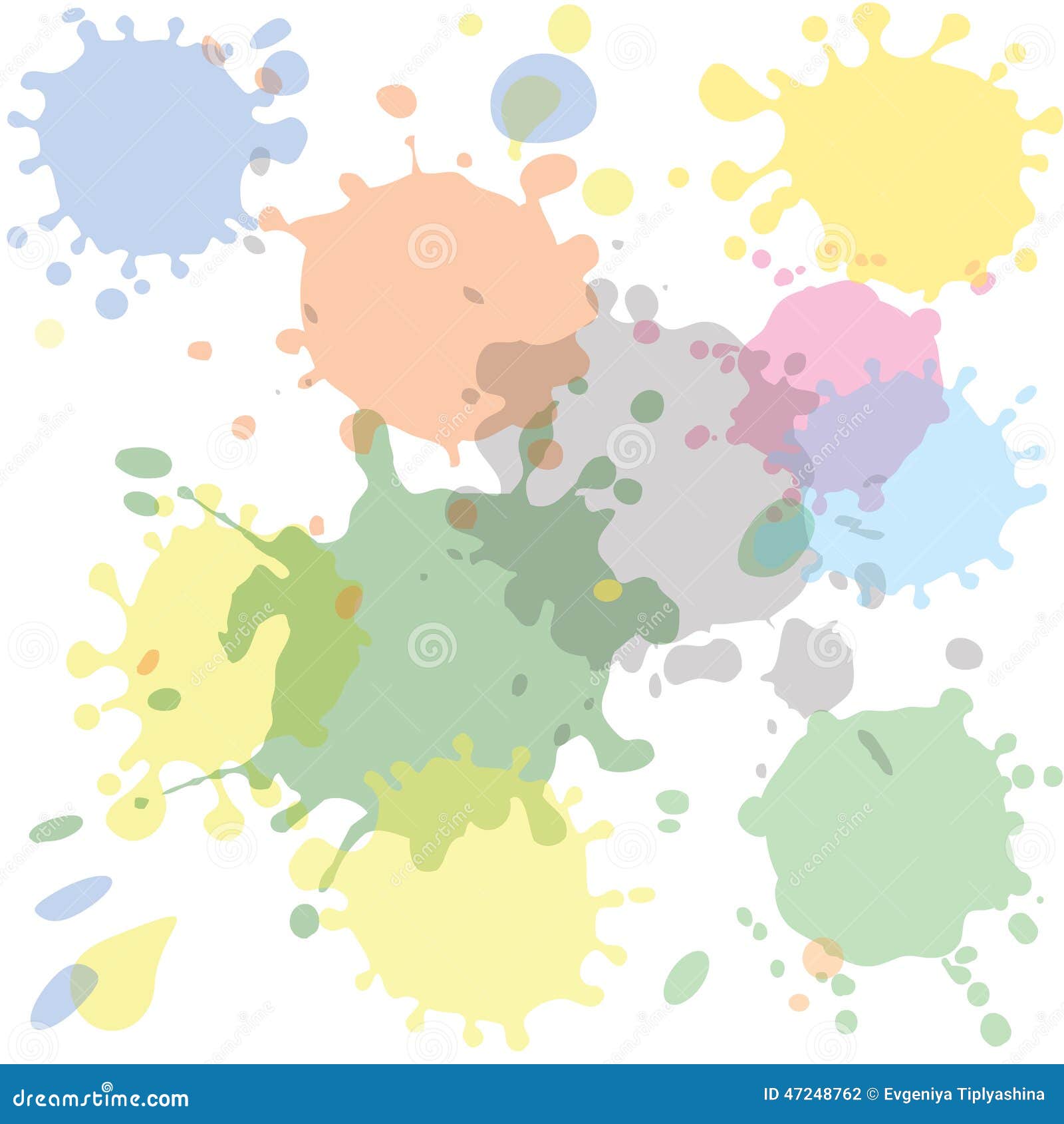 Colored blots stock vector. Illustration of stain, splatter - 47248762