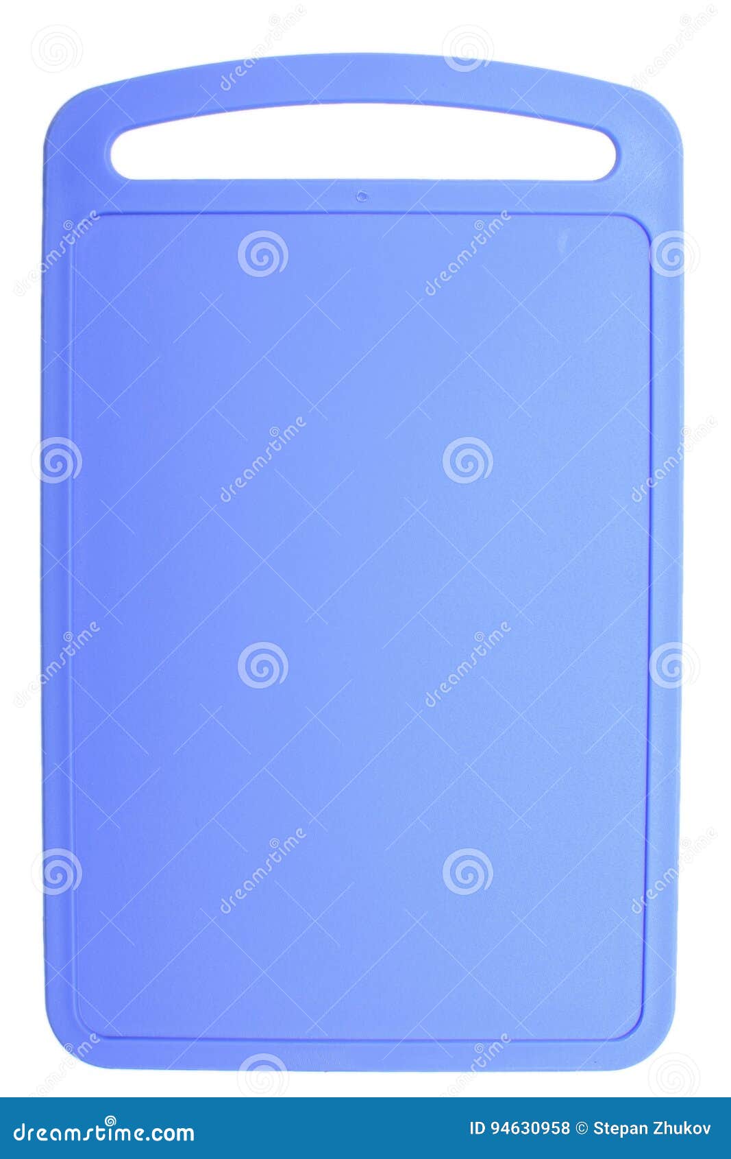 Colored Blue Plastic Cutting Board, Ionized on White Background Stock ...