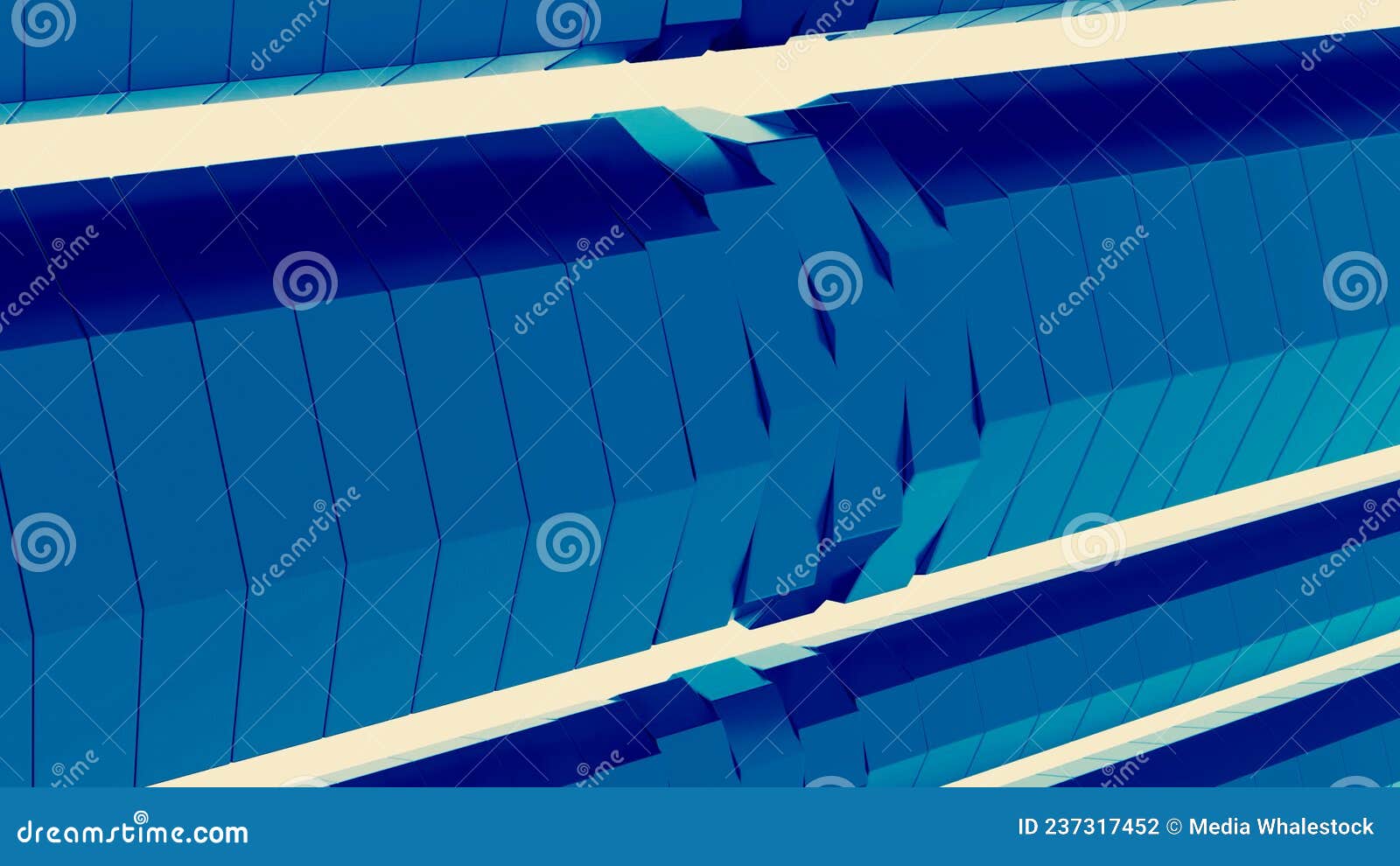 Colored Blue Rotating Pillars Creating Visual Spiral Effect. Design ...