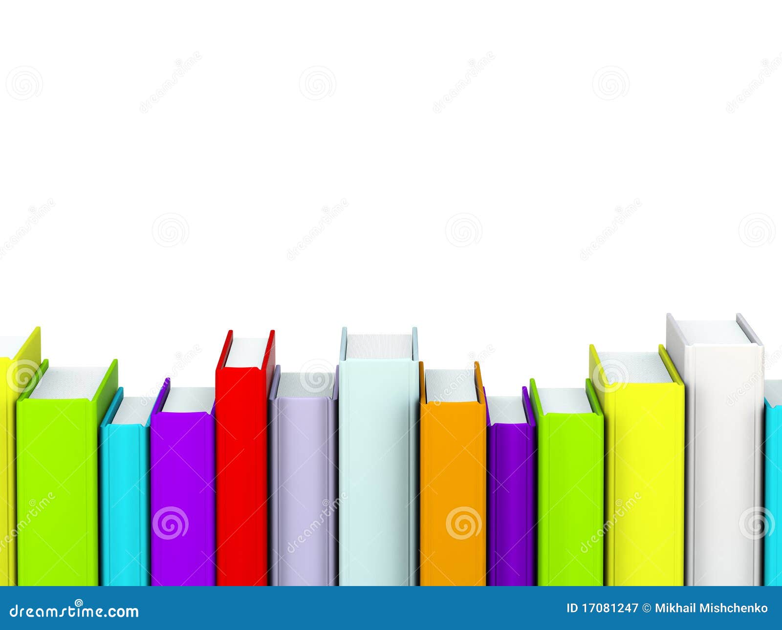 Colored books stock illustration. Illustration of white - 17081247