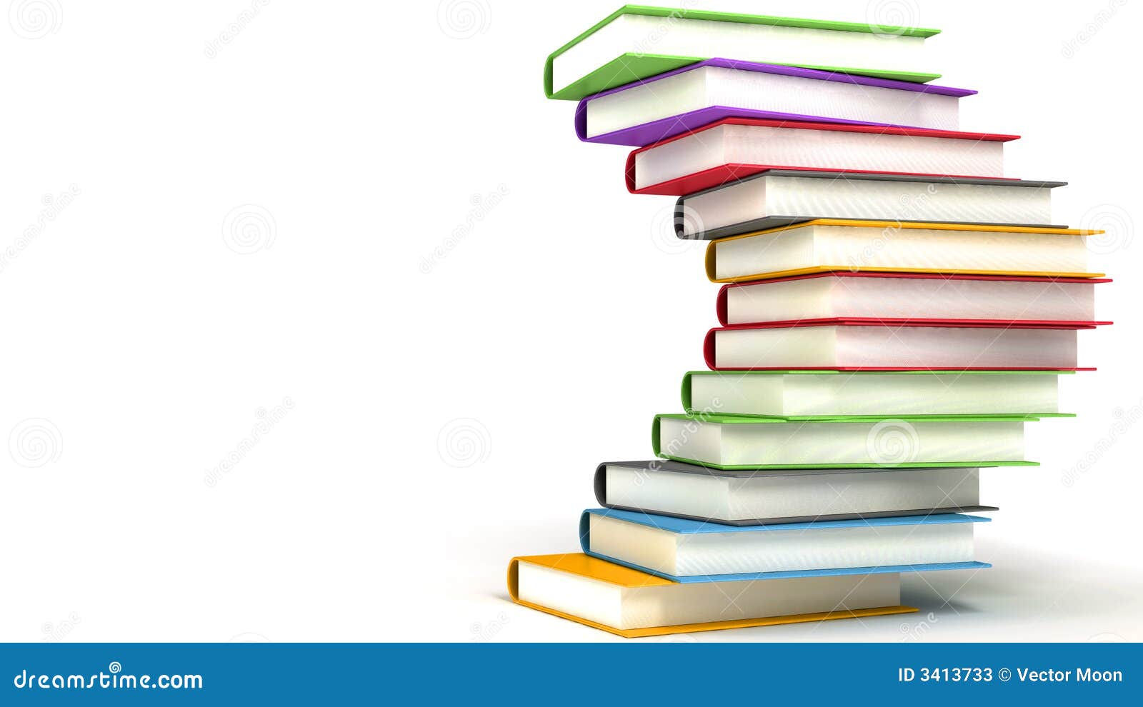 Colored books stock illustration. Illustration of isolated - 3413733