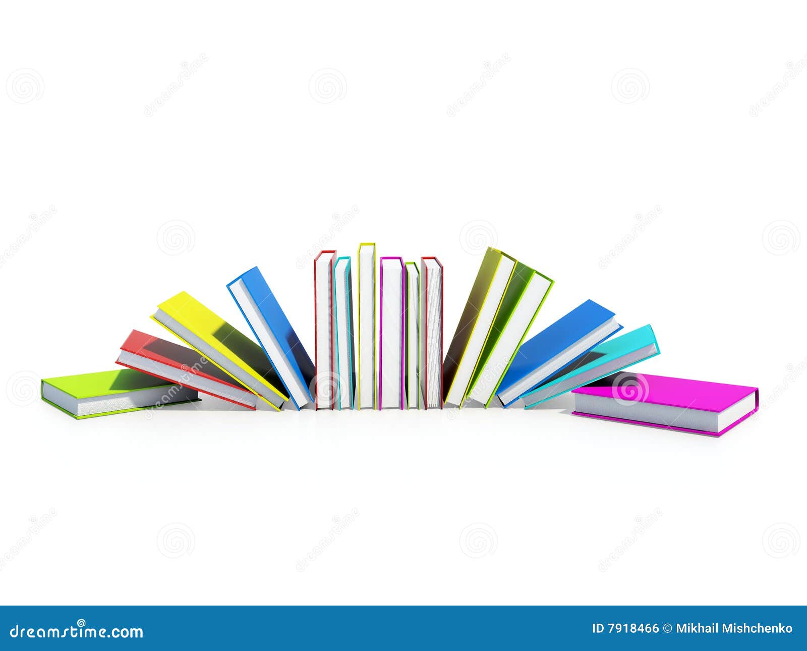 Colored books stock illustration. Illustration of knowledge - 7918466