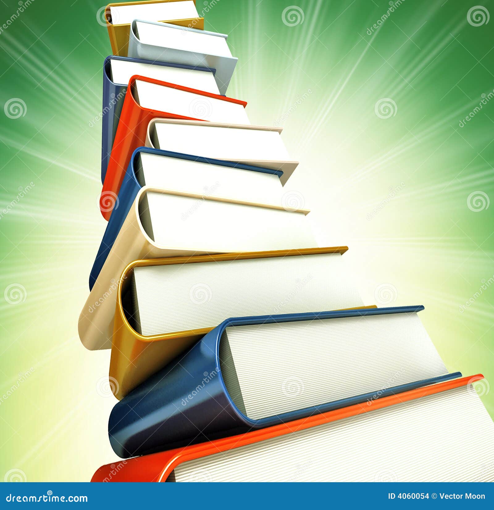 Colored Books on Background Stock Illustration - Illustration of ...