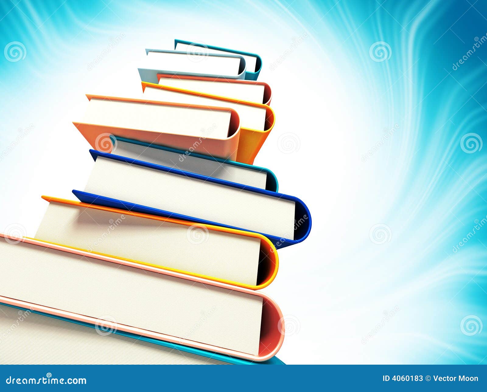 Colored Books on Background Stock Illustration - Illustration of ...