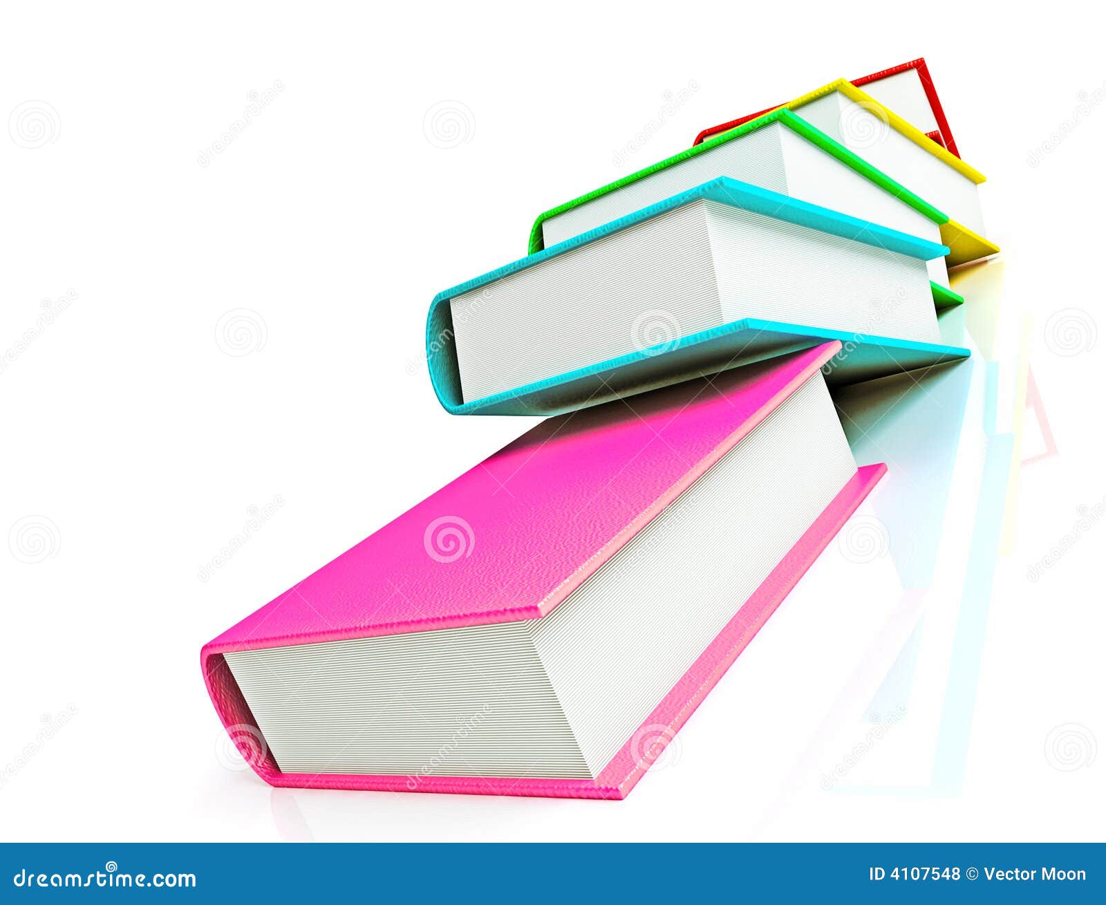 Colored Books Isolated on White Background Stock Photo - Image of white ...