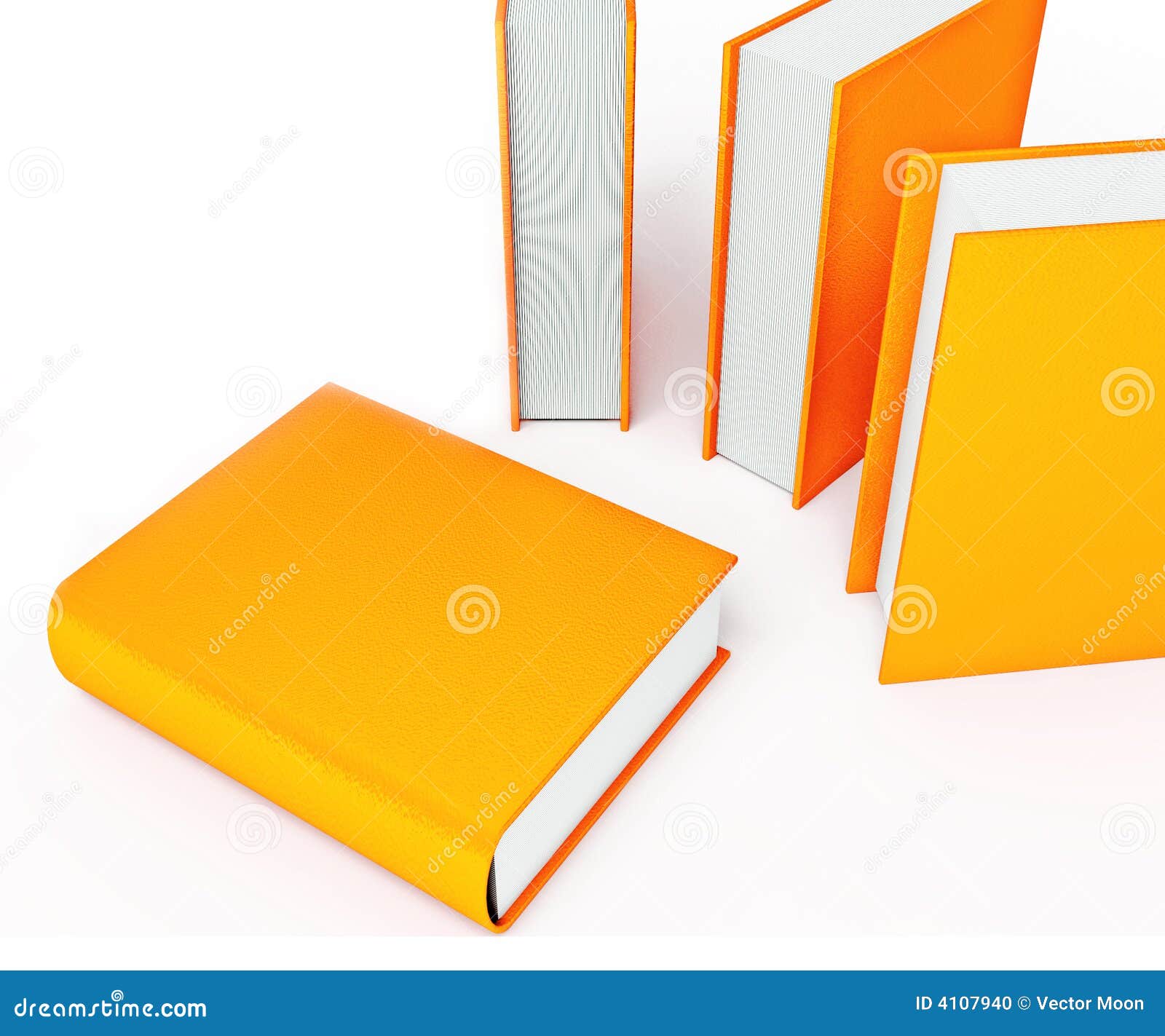 Colored Books Isolated on White Background Stock Photo - Image of ...