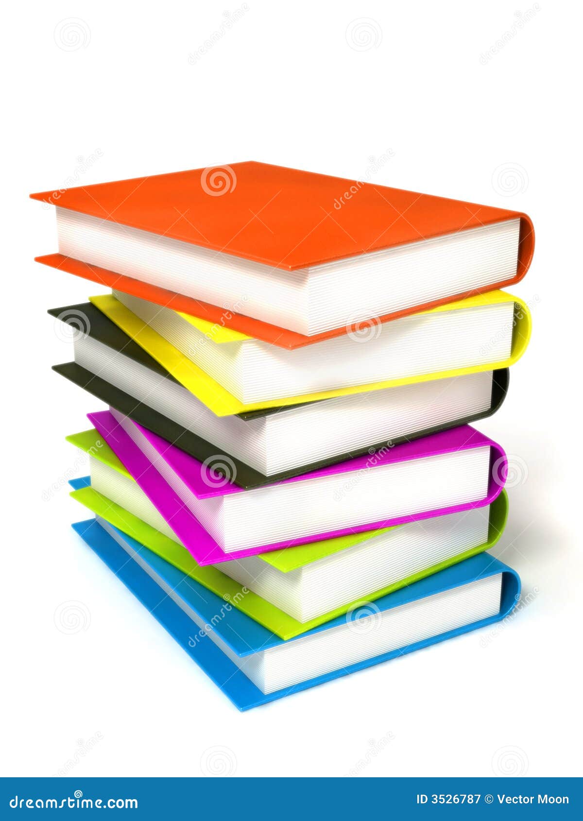 Colored books massive stock image. Image of publication - 3526787