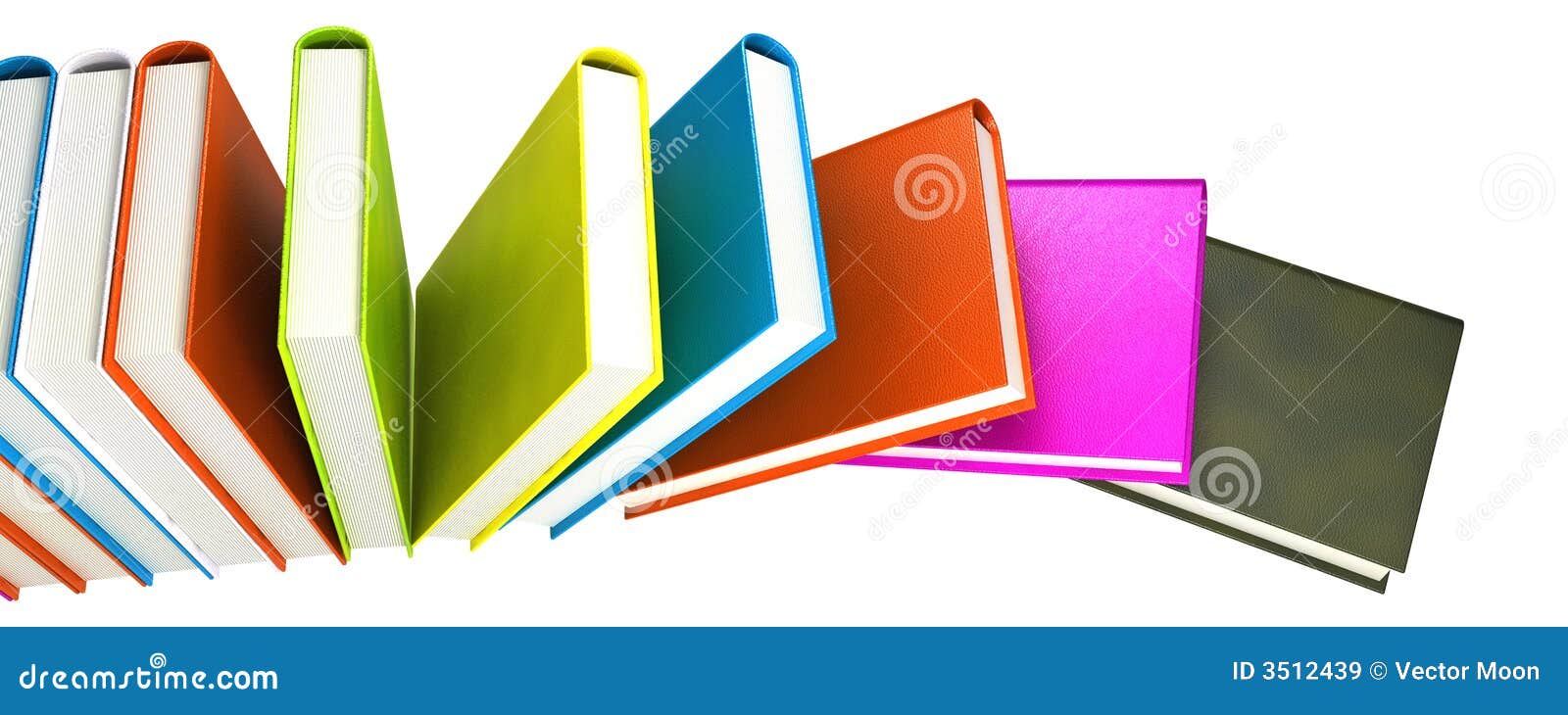 Colored books on white stock illustration. Illustration of college ...