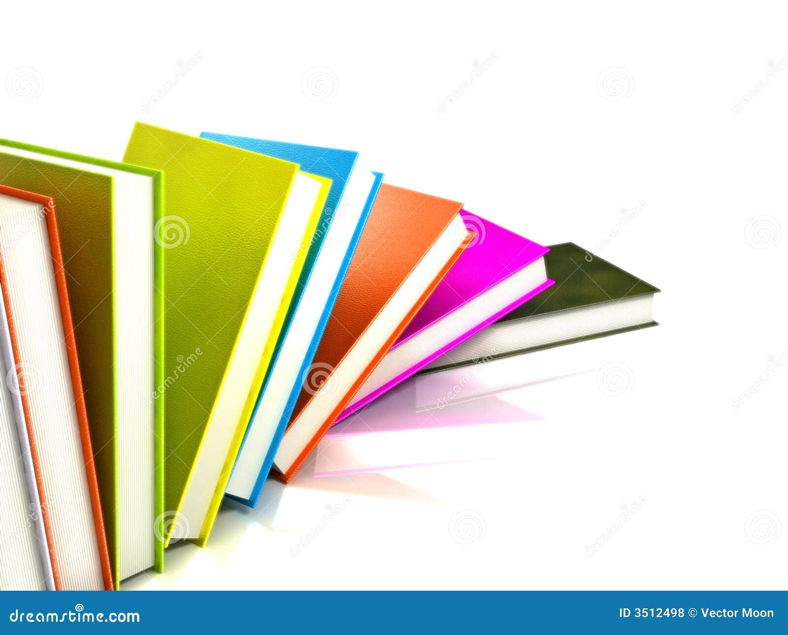 Colored books on white stock illustration. Illustration of school - 3512498
