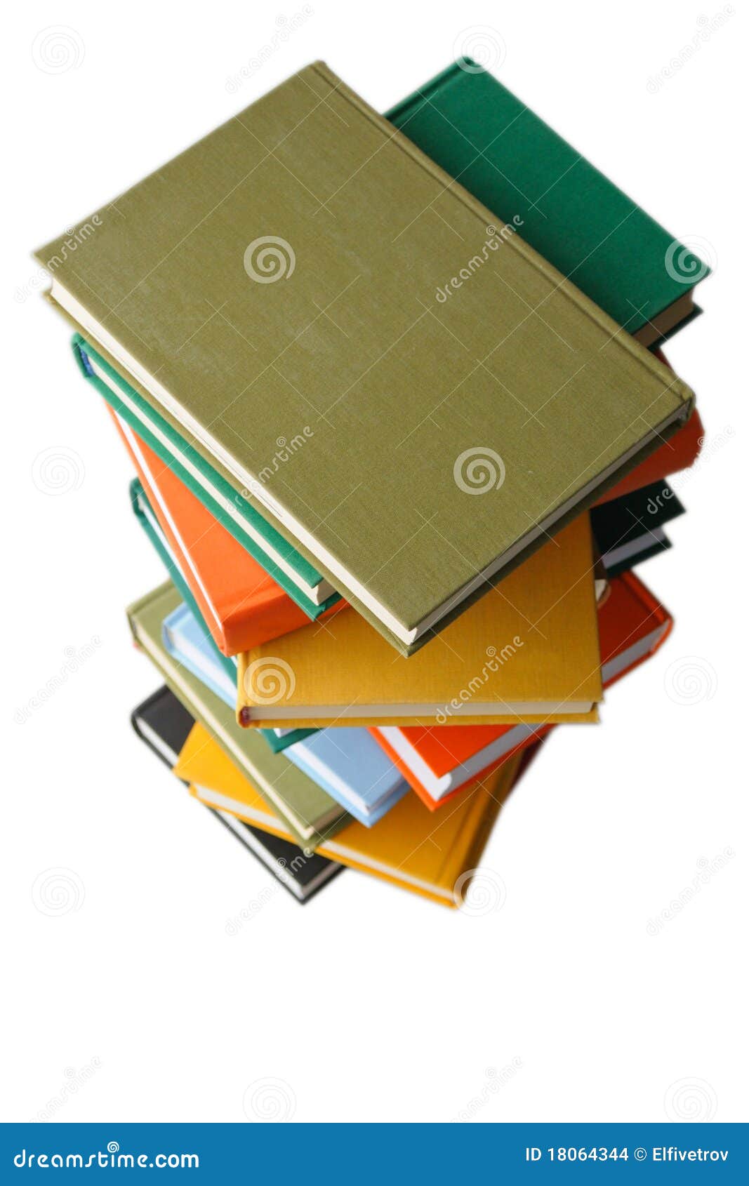 Colored Books on White Background Stock Photo - Image of text, colored ...