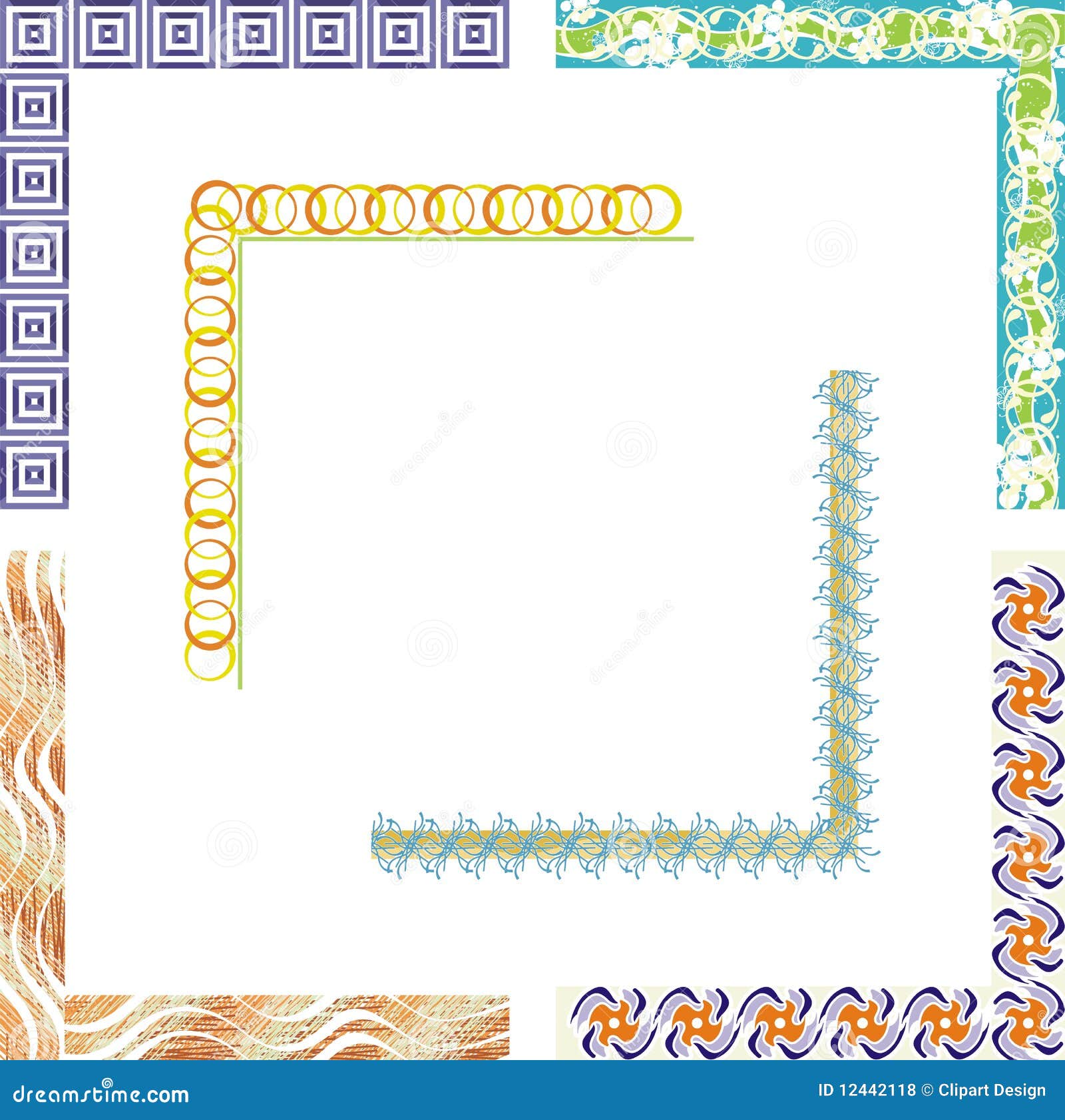 Colored border designs stock illustration. Illustration of symbol ...