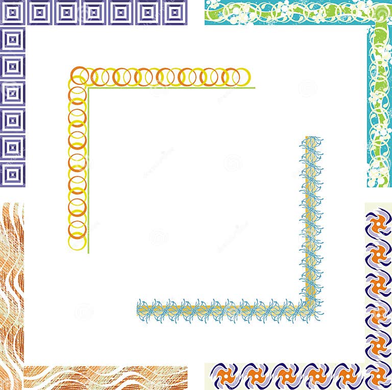 Colored border designs stock illustration. Illustration of symbol ...
