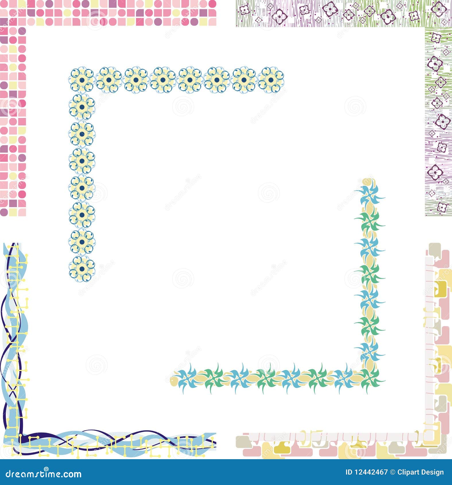 Colored border designs stock illustration. Illustration of abstract ...