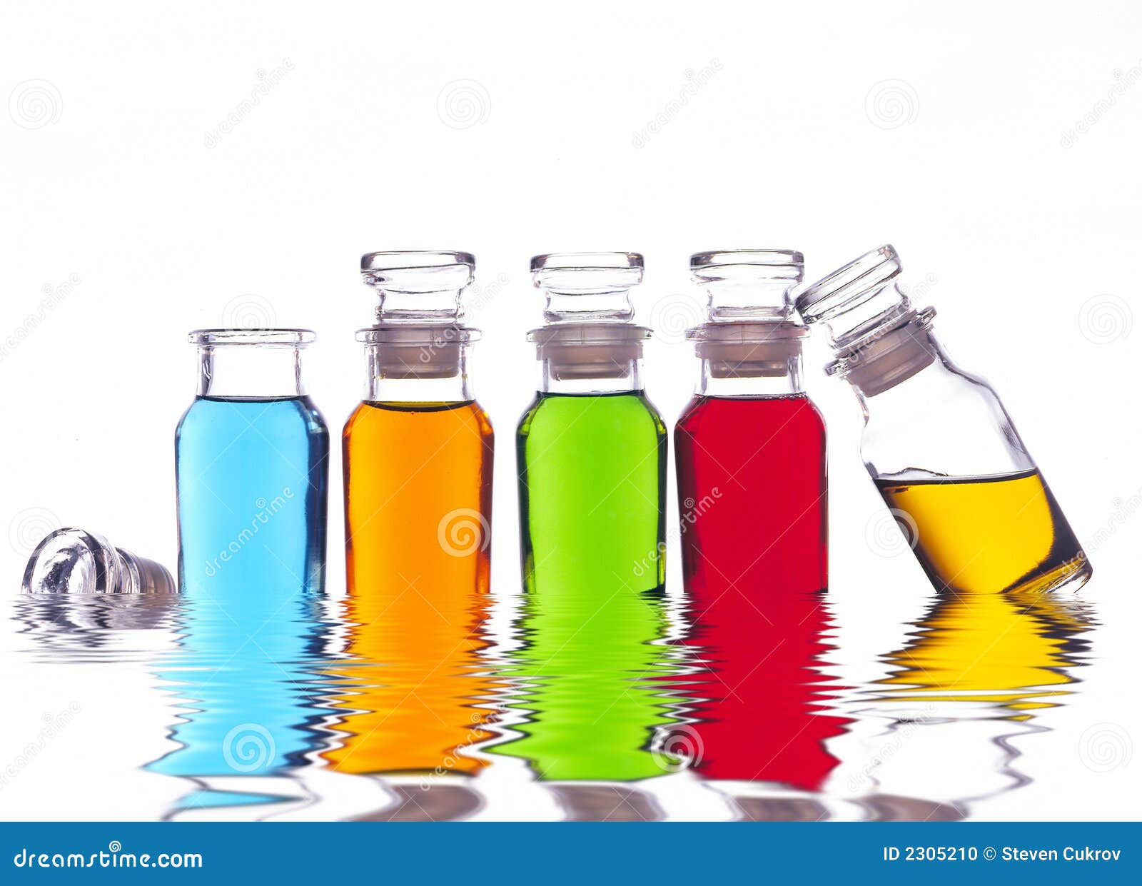 Colored Bottles stock photo. Image of water, apothecary - 2305210